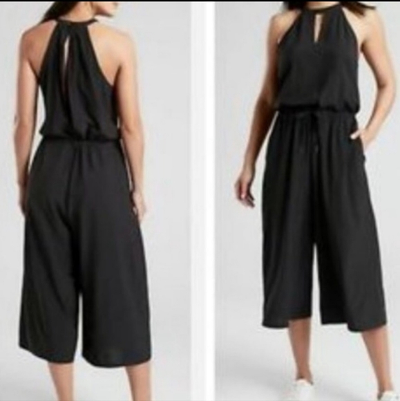 Athleta | Pants & Jumpsuits | Athleta Sol Wide Leg Cropped Jumpsuit ...